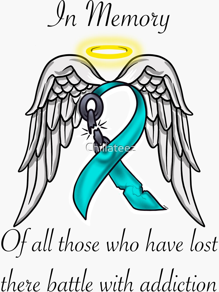 "Addiction recovery memorial " Sticker for Sale by Chillateez | Redbubble