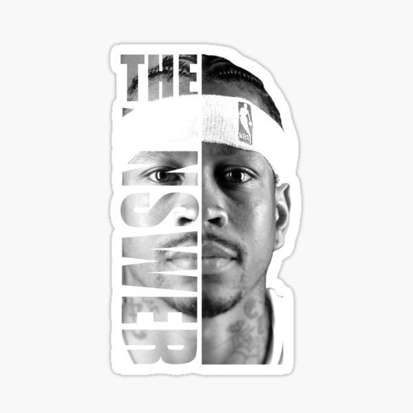 "Allen Iverson - The Answer" Sticker for Sale by AYA-Design | Redbubble