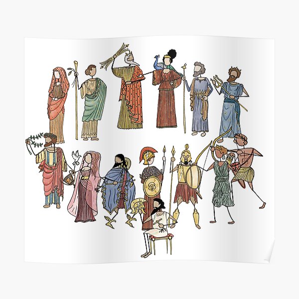 "Greek Myth Comix - the Olympians in Colour! " Poster for Sale by ...