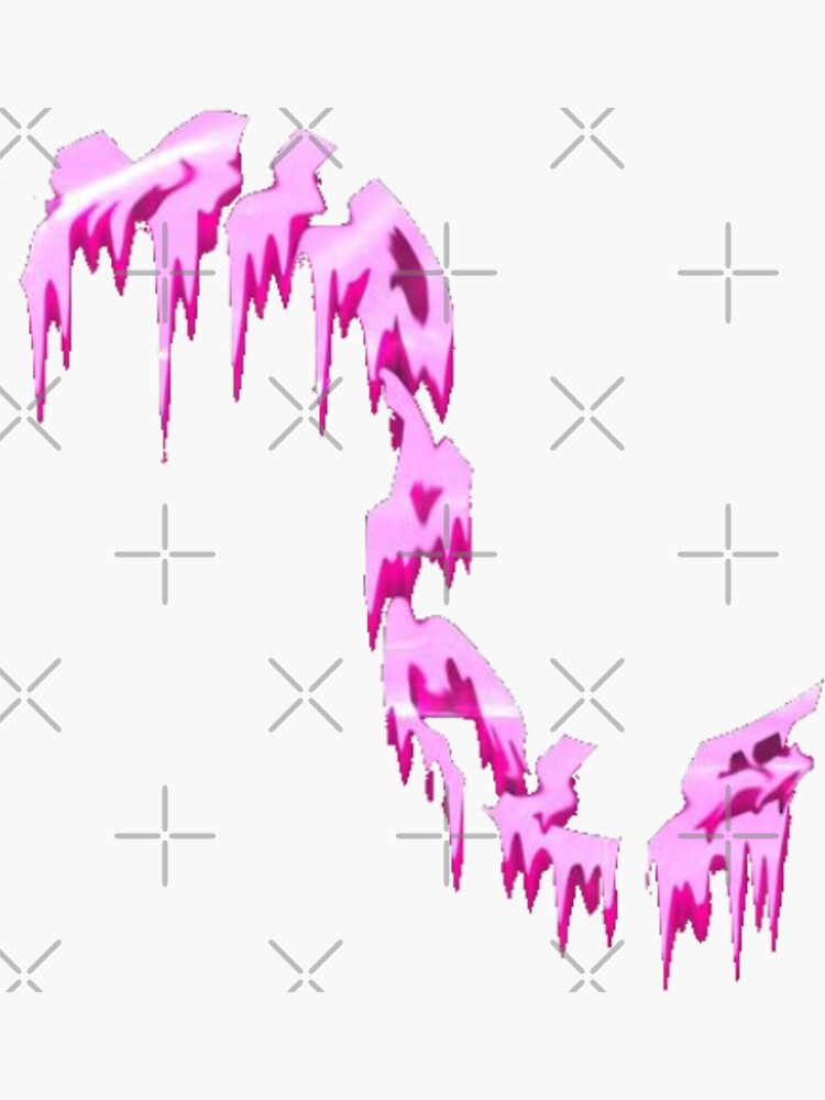 "Pink drippy letters" Sticker for Sale by apstarz | Redbubble