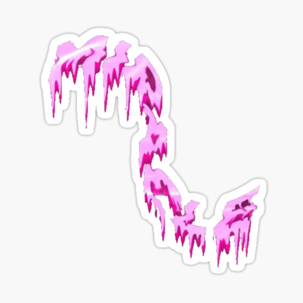 "Pink drippy letters" Sticker for Sale by apstarz | Redbubble