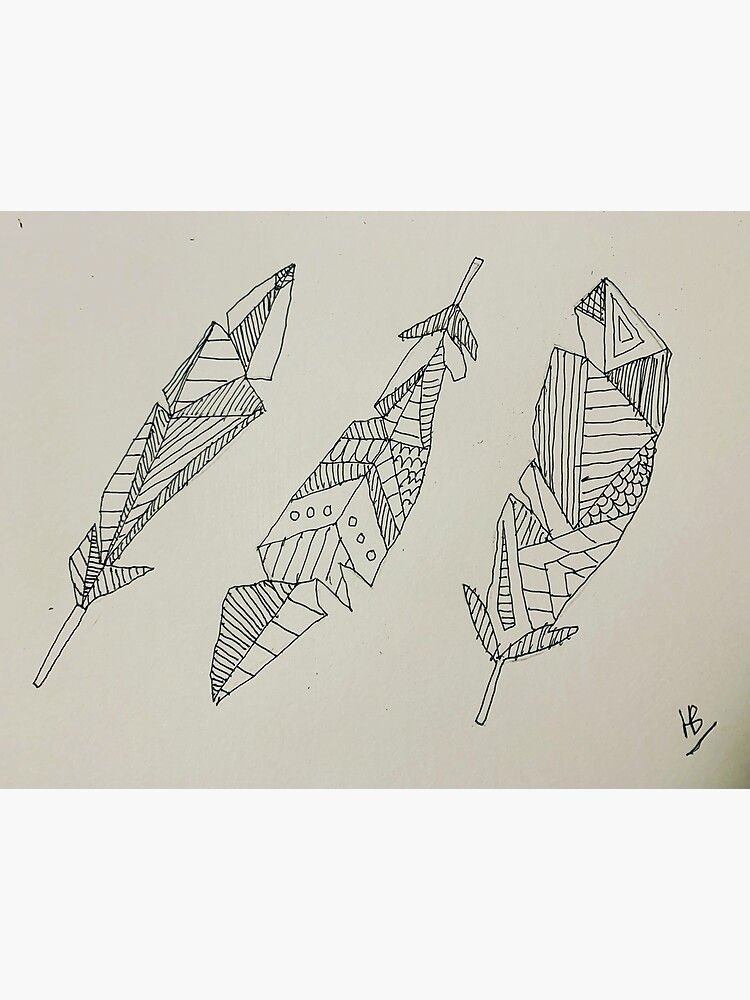 "Geometric Feathers" Poster for Sale by BoDiddleyArt | Redbubble