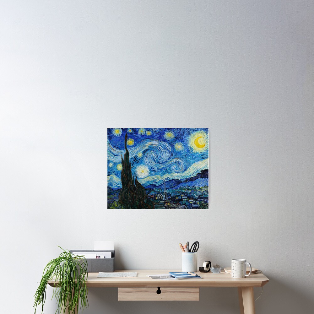 Póster «Van Gogh Starry Night Obra vintage La noche estrellada de ...