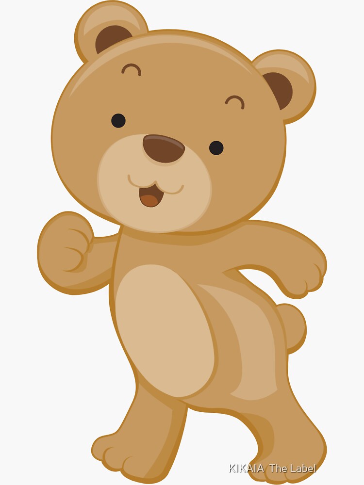 "happy bear" Sticker by kikaia-thelabel | Redbubble