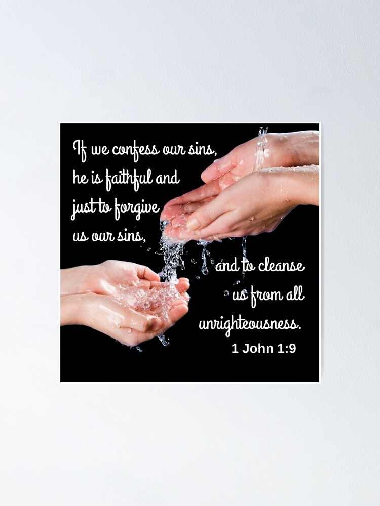 "1 John 1:9 KJV" Poster for Sale by Caregiverology | Redbubble