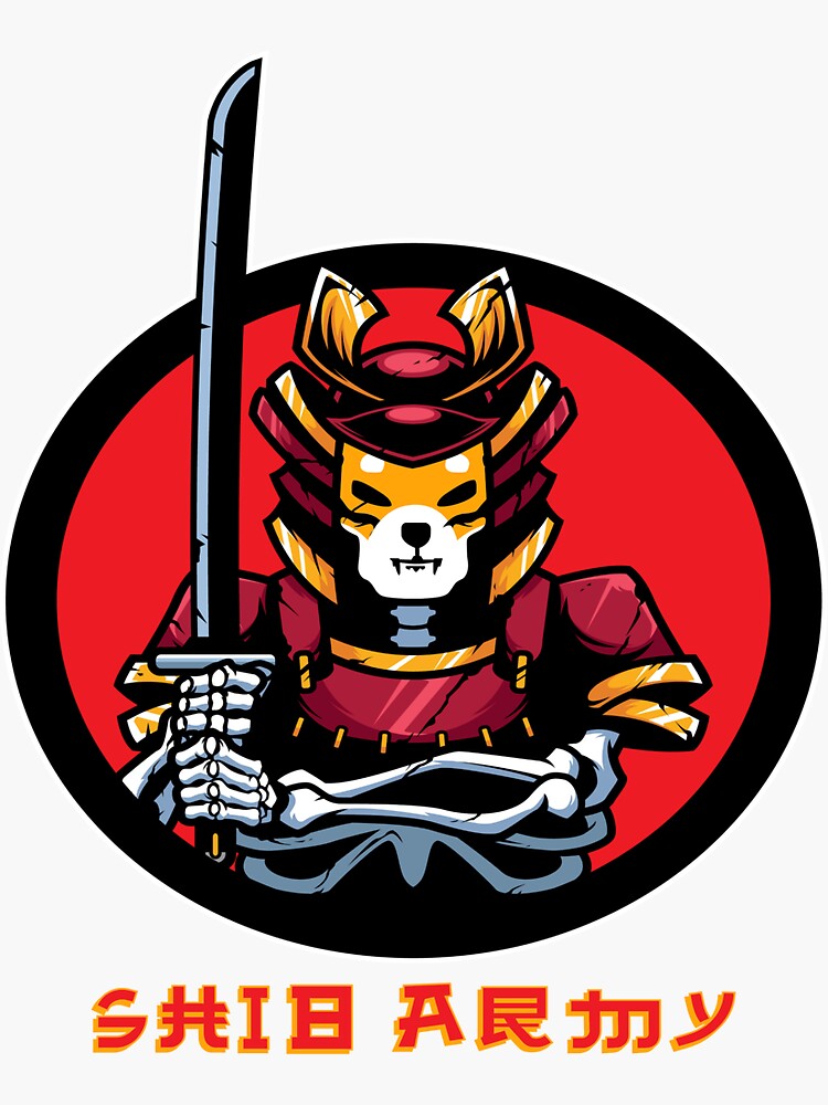 "Shib Army Crypto Samurai " Sticker for Sale by Arier | Redbubble