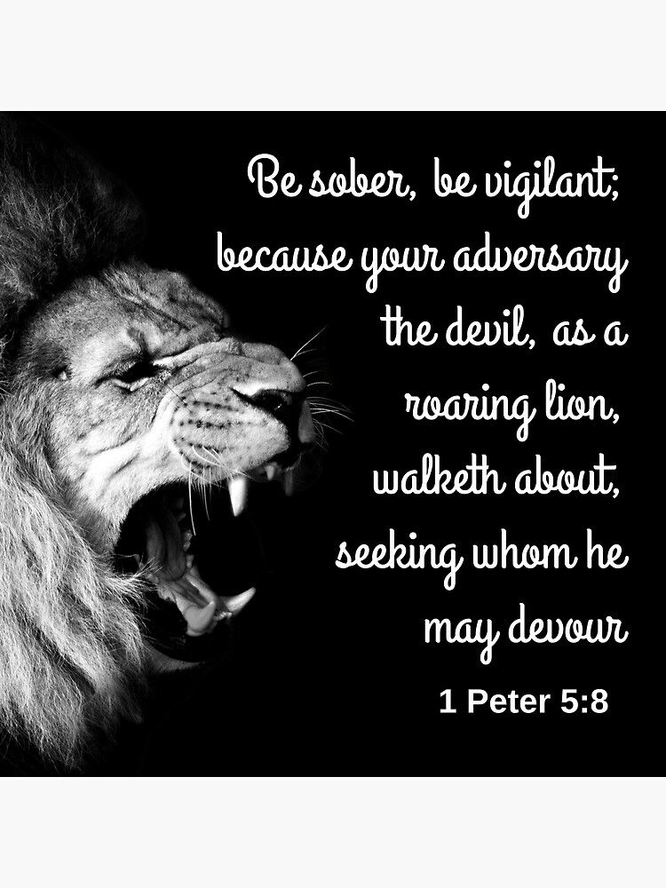 "1 Peter 5:8 KJV" Poster for Sale by Caregiverology | Redbubble