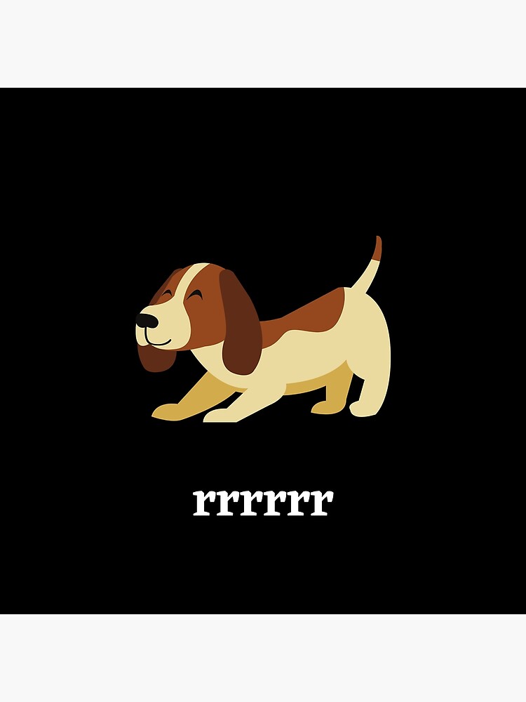 "cartoon dog, text "rrrrrr"" Poster for Sale by CloudyDaysGoods | Redbubble
