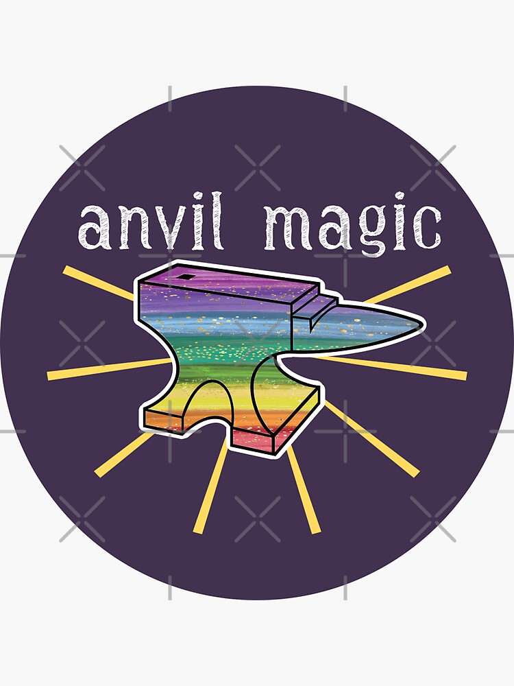 "Blacksmith Metalsmith Magic Forge Anvil" Sticker for Sale by tcmihe ...