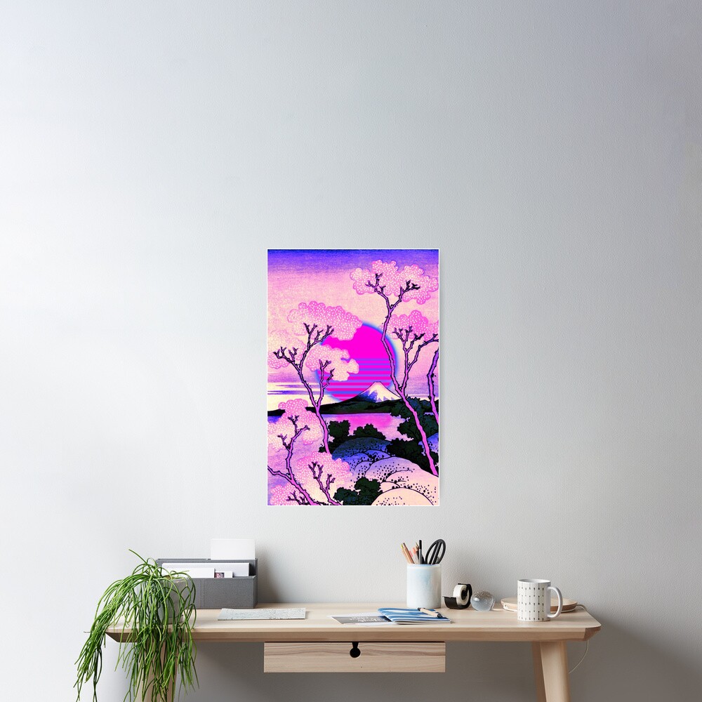 "Vaporwave Aesthetic Mount Fuji" Poster for Sale by ind3finite | Redbubble