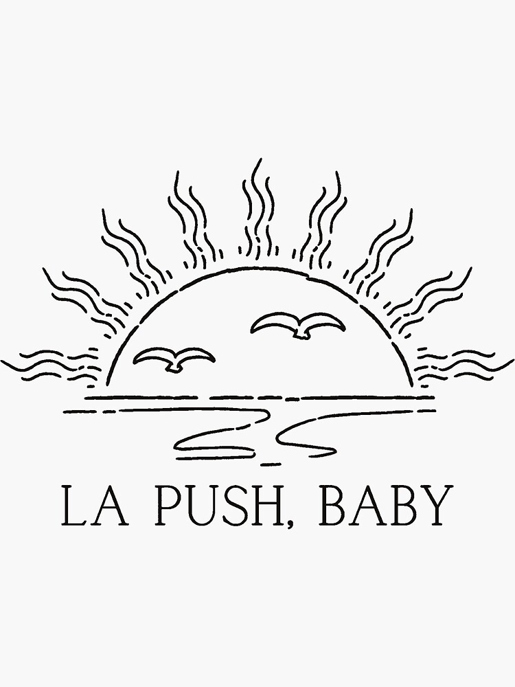 "La Push, Baby Simple Beach Black and White" Sticker by tatianamm ...