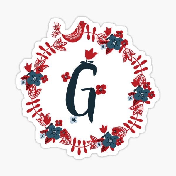 "Scandinavian Monogram G" Sticker for Sale by Chiccountry | Redbubble