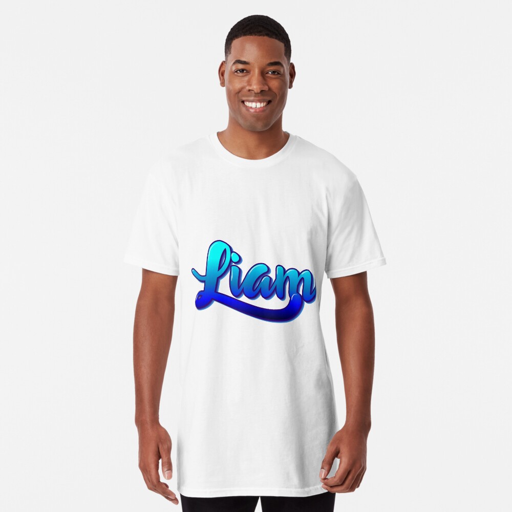 "Name Liam with blue letters, black with gradient and shadows" Poster ...