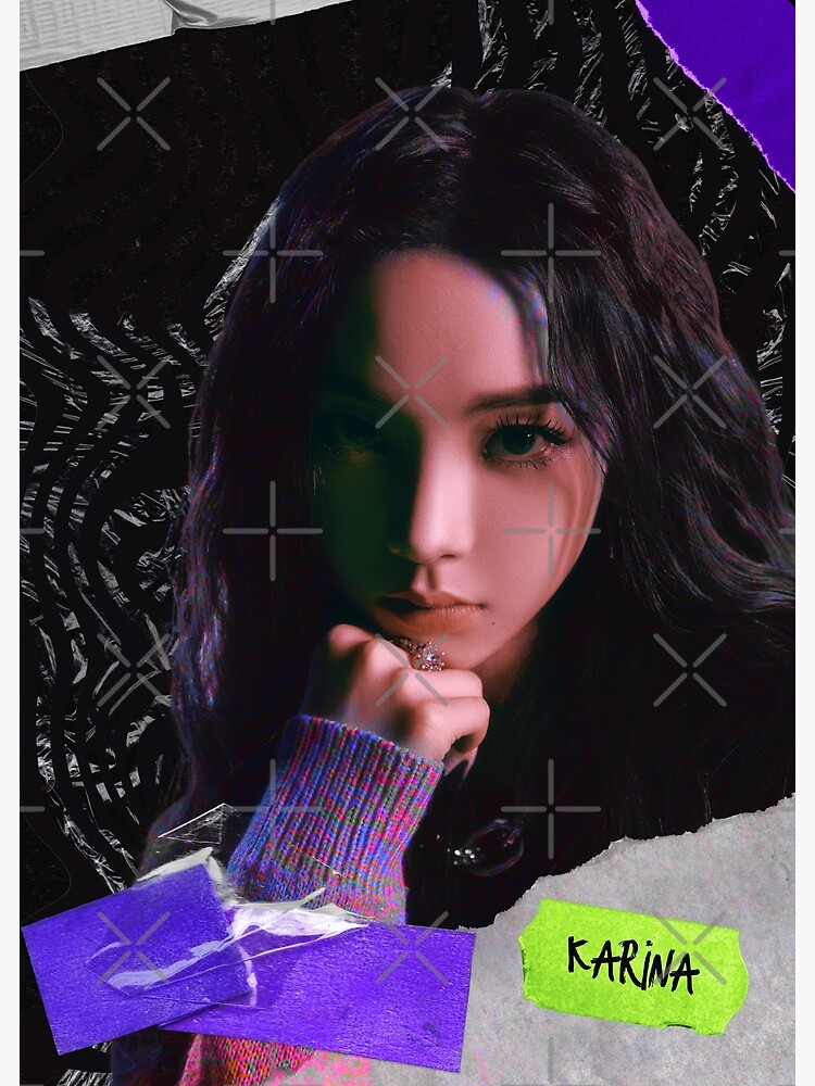"aespa karina scrapbook sticker" Poster for Sale by boonkzion | Redbubble