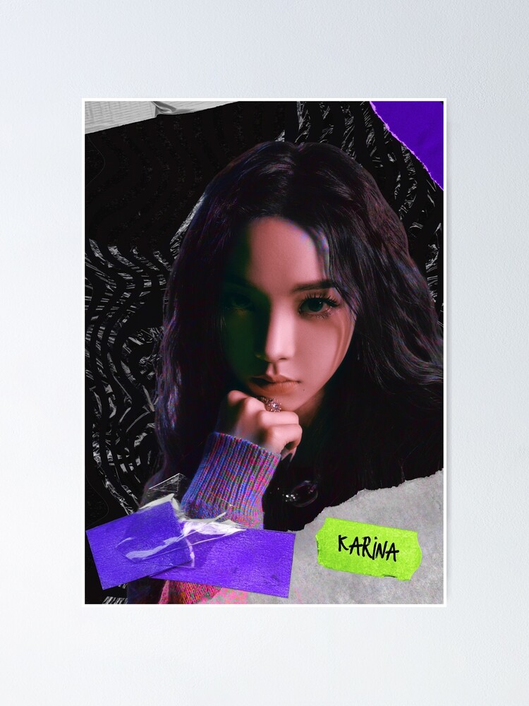 "aespa karina scrapbook sticker" Poster for Sale by boonkzion | Redbubble