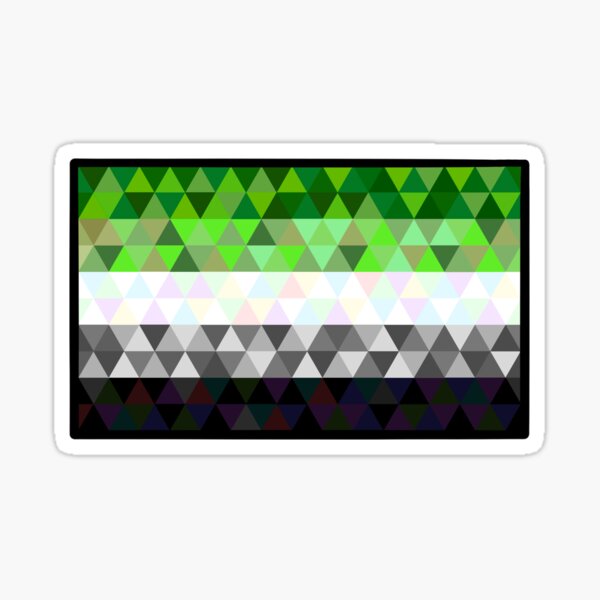 "Aromantic/Aro Pride Flag" Sticker by Lenceloch | Redbubble