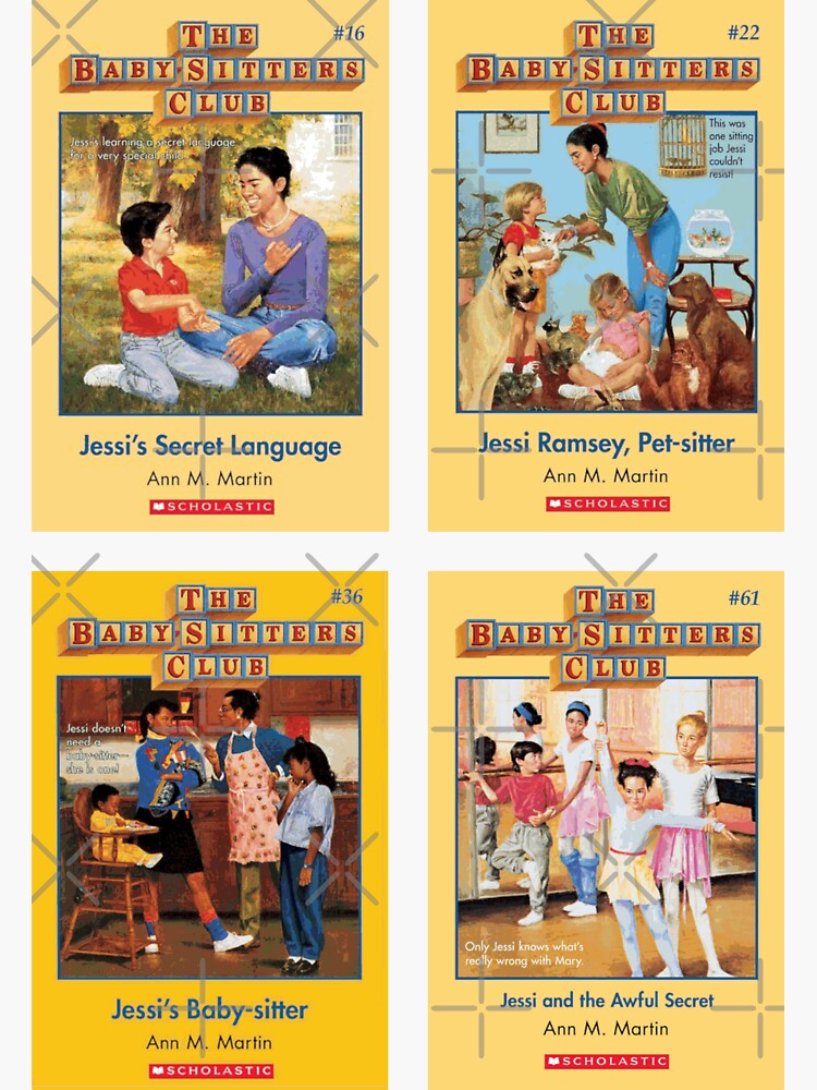 "Jessi Ramsey BSC Books Grid" Sticker by Lit-Looks | Redbubble