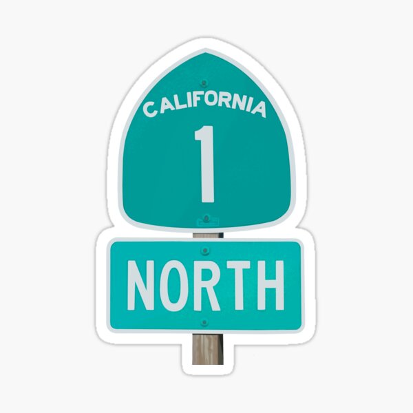 "Road Trip North from San Francisco on CA Highway One 1" Sticker by ...