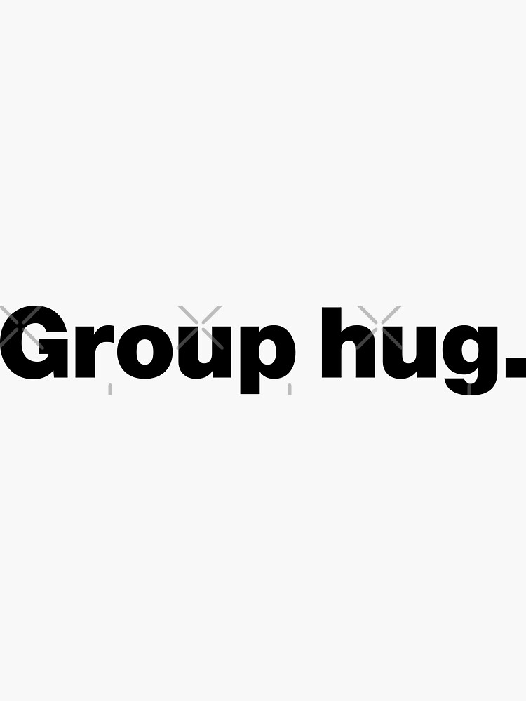 "Group hug (white)" Sticker by dudethecreator | Redbubble