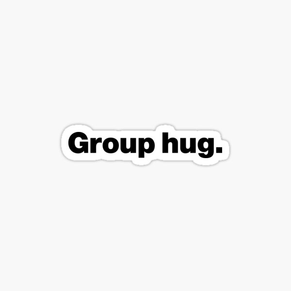"Group hug (white)" Sticker by dudethecreator | Redbubble
