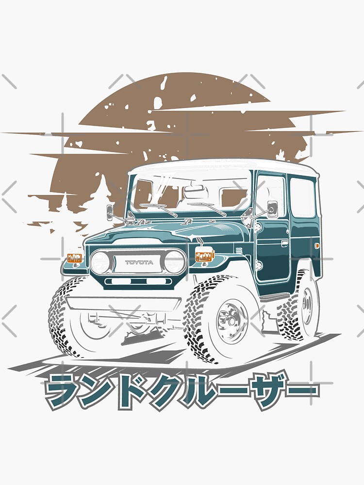 "Toyota Land Cruiser FJ40" Sticker for Sale by idrdesign | Redbubble