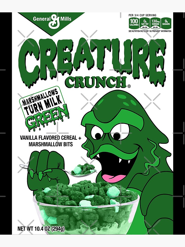 "Creature Crunch Monster Turns Milk Green Parody 70s Monster Breakfast ...