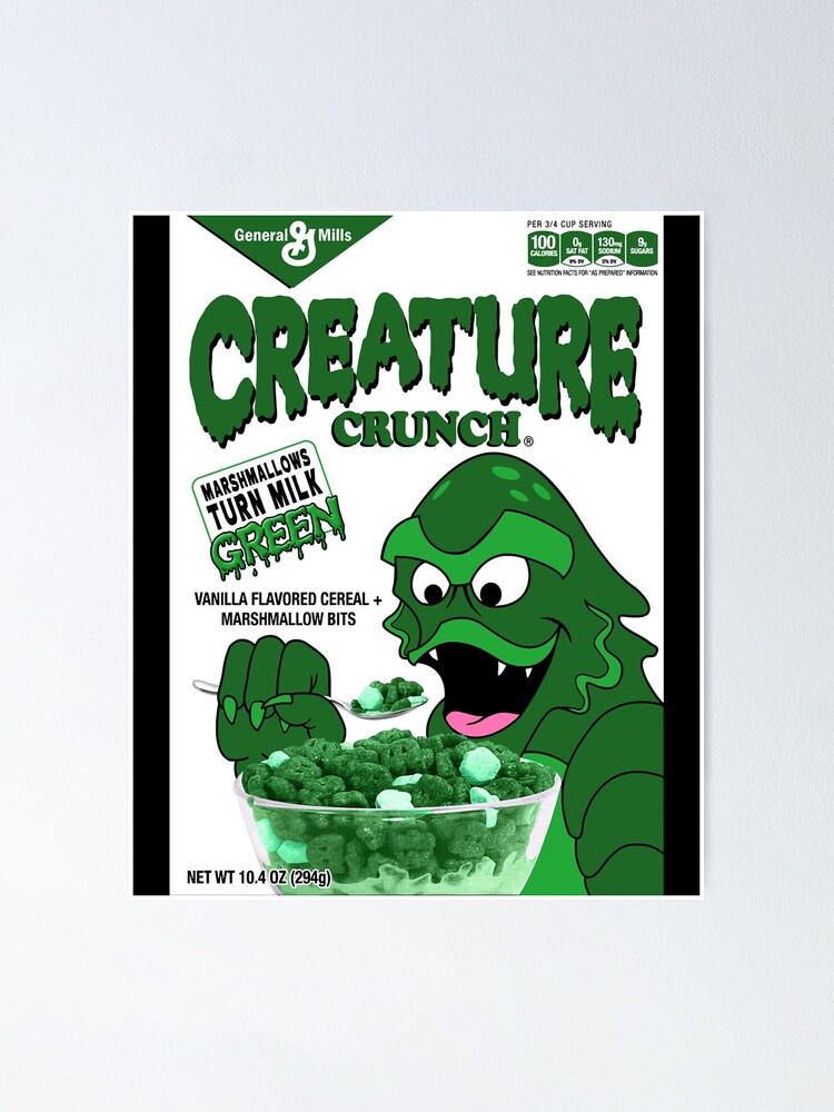 "Creature Crunch Monster Turns Milk Green Parody 70s Monster Breakfast ...