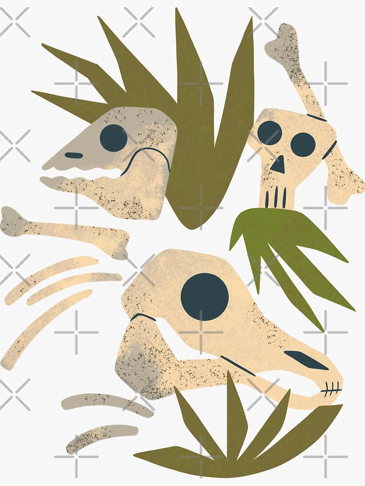 "Fossils" Sticker for Sale by rlthull | Redbubble