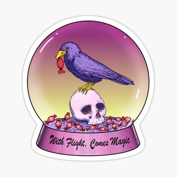 "The Raven" Sticker for Sale by Mystic-Minx | Redbubble