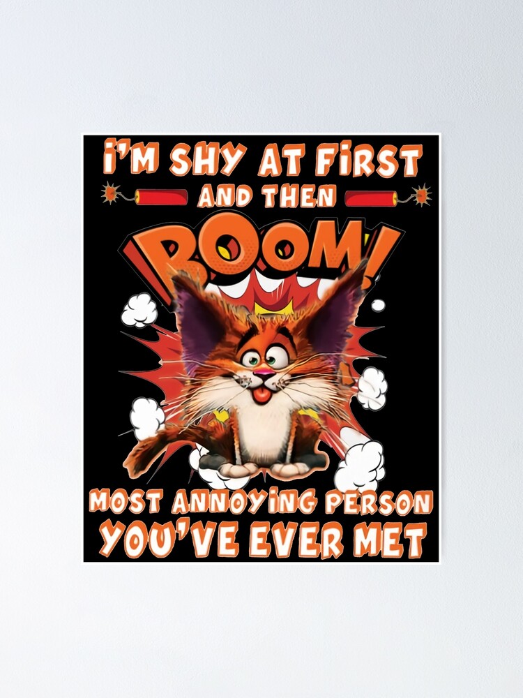 Poster « Je Suis Timide Au Début Puis Boum La Personne La Plus