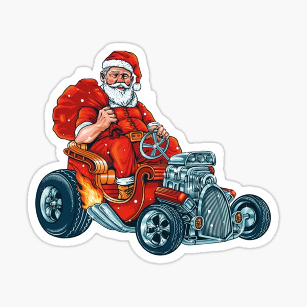 "Funny Santa Claus Christmas Party X-Mas Christmastime" Sticker for ...