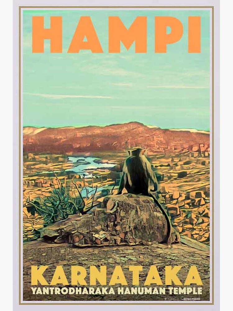 "Hampi Hanuman Vintage" Sticker by Alvajohns | Redbubble