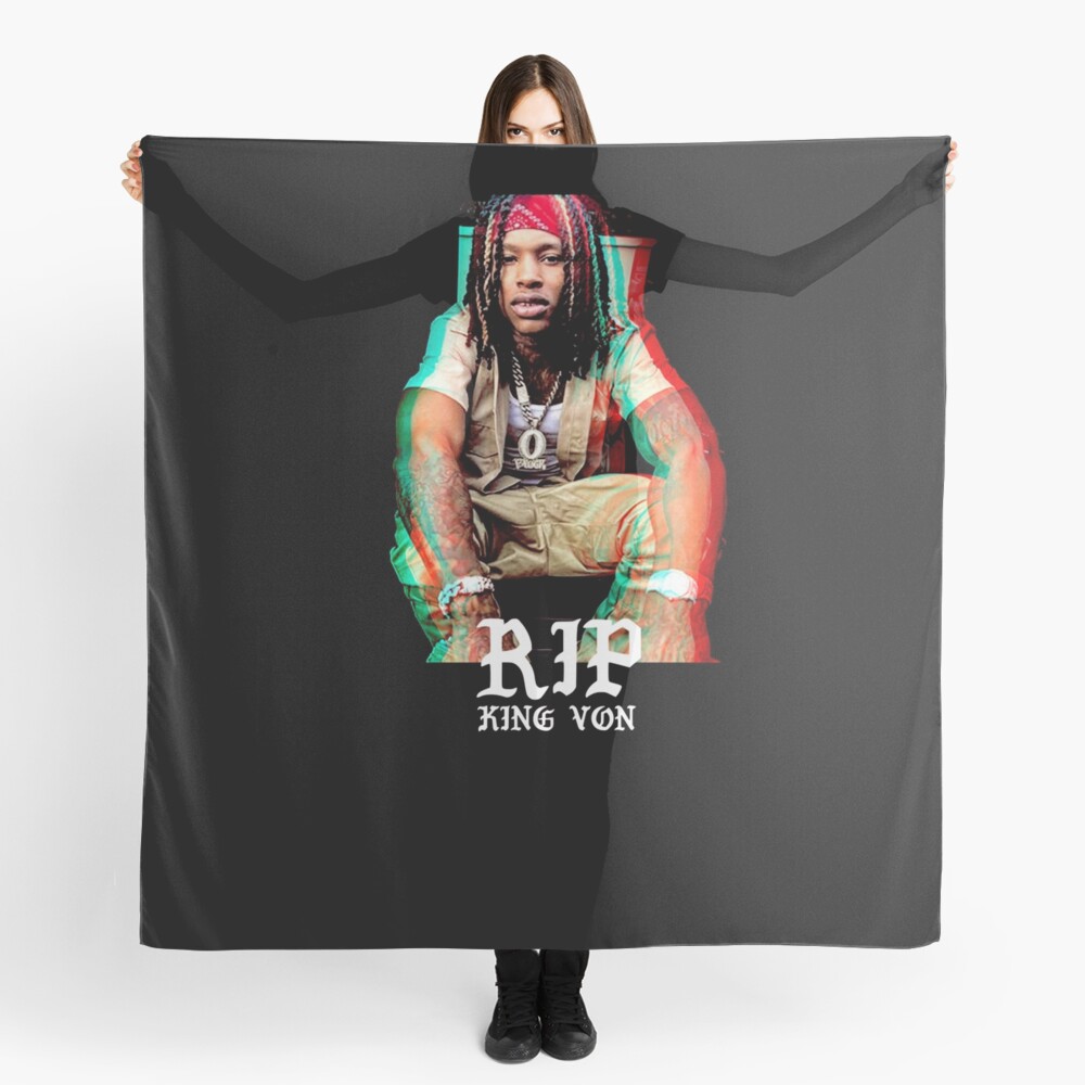 Foulard « RIP King Von, King Von, Rest In Peace, King Von, RIP King Von ...