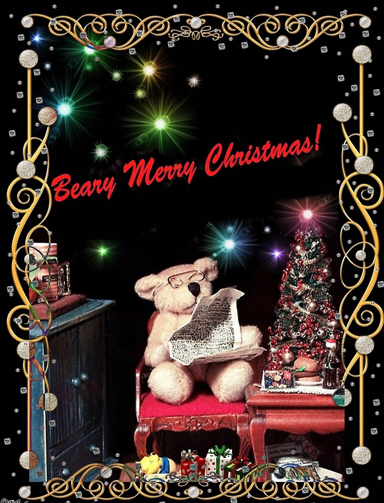"Beary Merry Christmas!" by Nadya Johnson | Redbubble