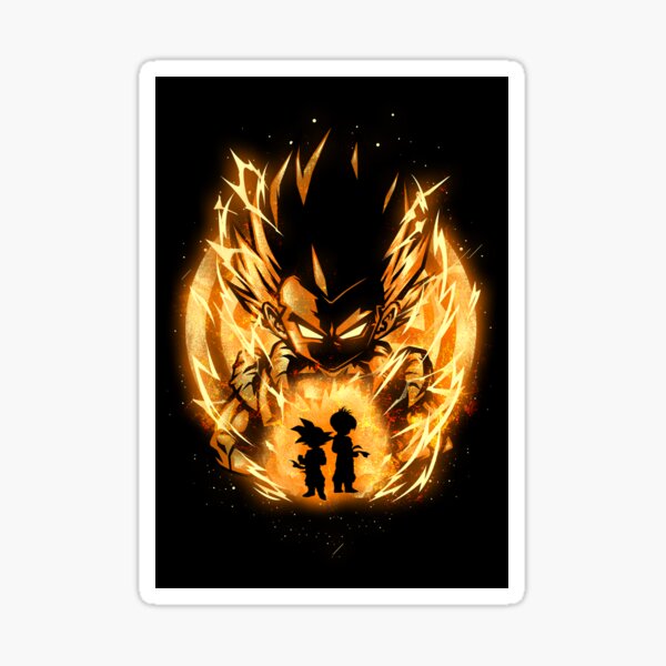 "Golden Saiyan Gotenk" Sticker for Sale by Heisenburgerz | Redbubble