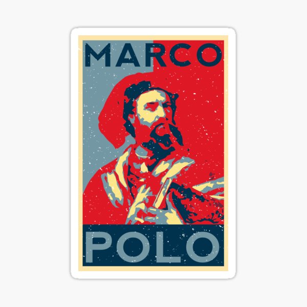 "Marco Polo Poster Print" Sticker by Parag-Travels | Redbubble