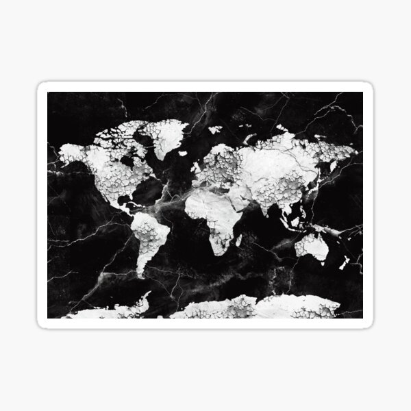 "world map marble 2" Sticker by BekimART | Redbubble