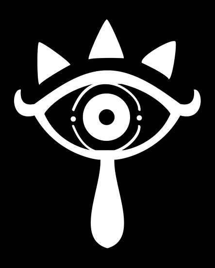 "Legend Of Zelda Breath Of The Wild: Sheikah Symbol (White and Black ...