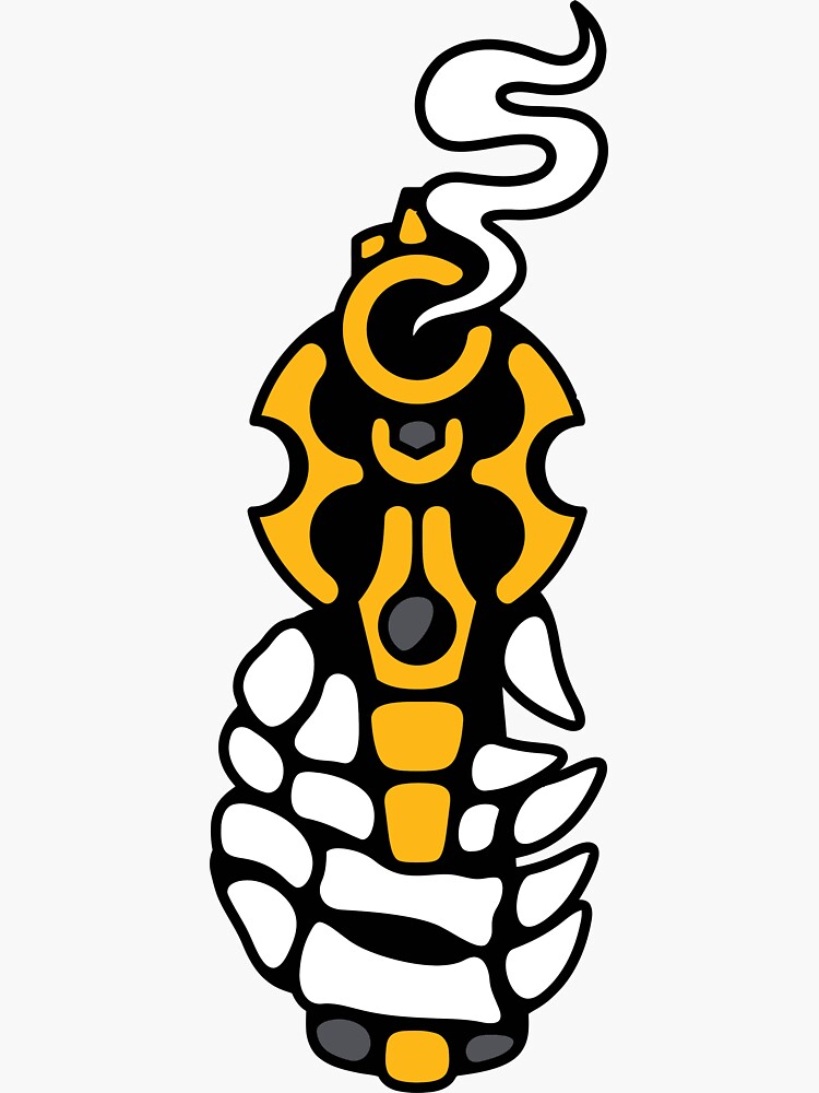 "skeleton gun" Sticker for Sale by baahirah049 | Redbubble