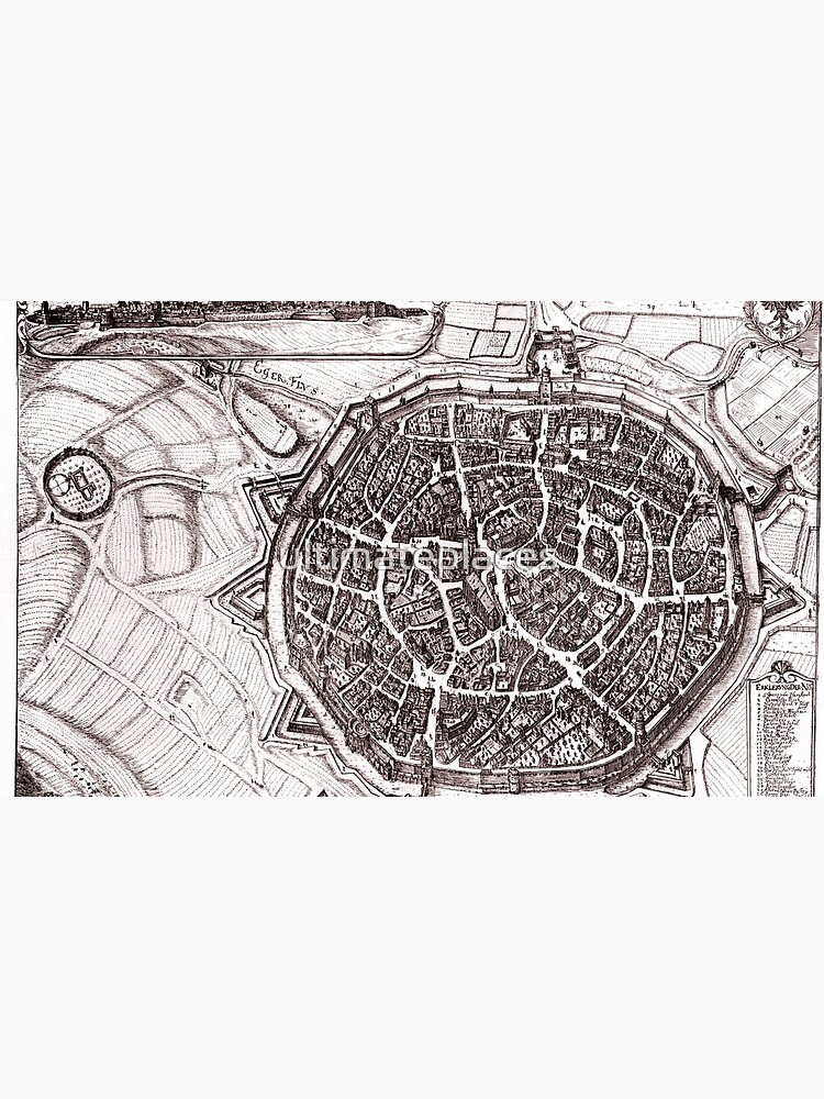 "Historic Map Of Nordlingen, Germany In 1651" Mug by ultimateplaces ...