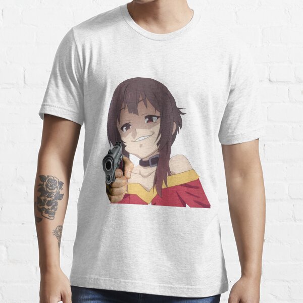 "Smug Megumin Gun (KonoSuba)" T-shirt for Sale by kawaiicrossing ...