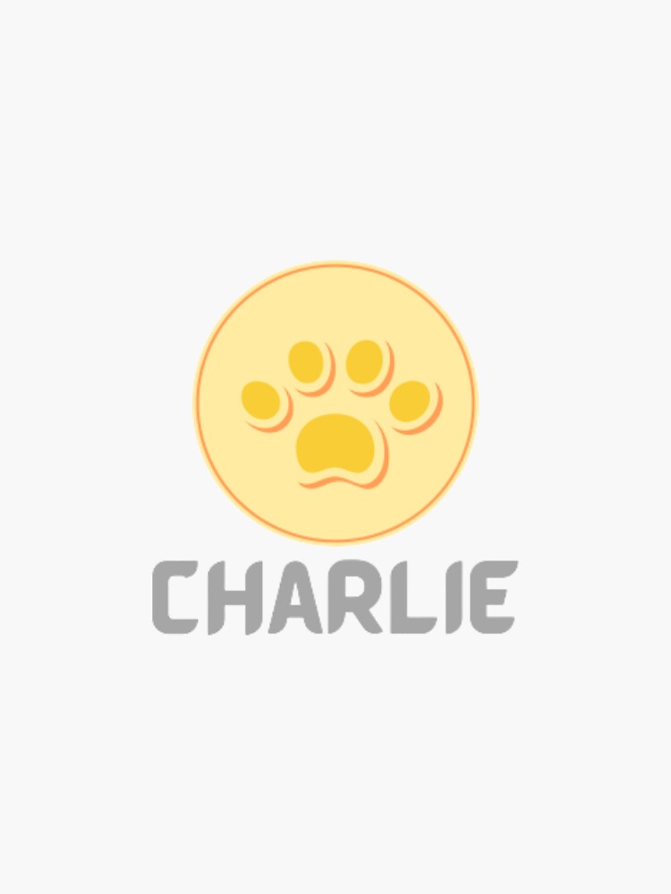 "charlie dogs name" Sticker for Sale by pushpakumara762 | Redbubble