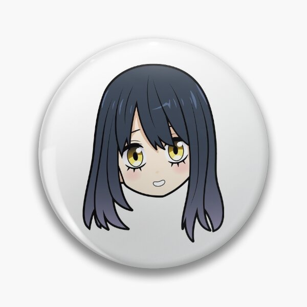 "Mieruko-chan Yotsuya Miko Chibi Head" Pin for Sale by ChibiCheems ...