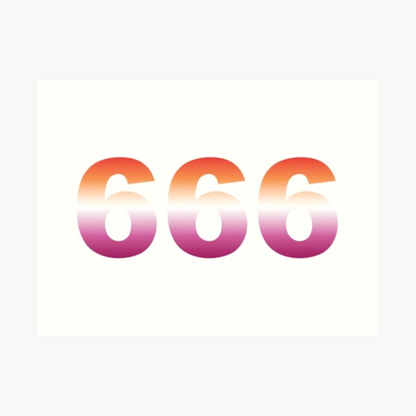 "666 Devil Number Pride Flag Gradient Lesbian" Art Print for Sale by ...