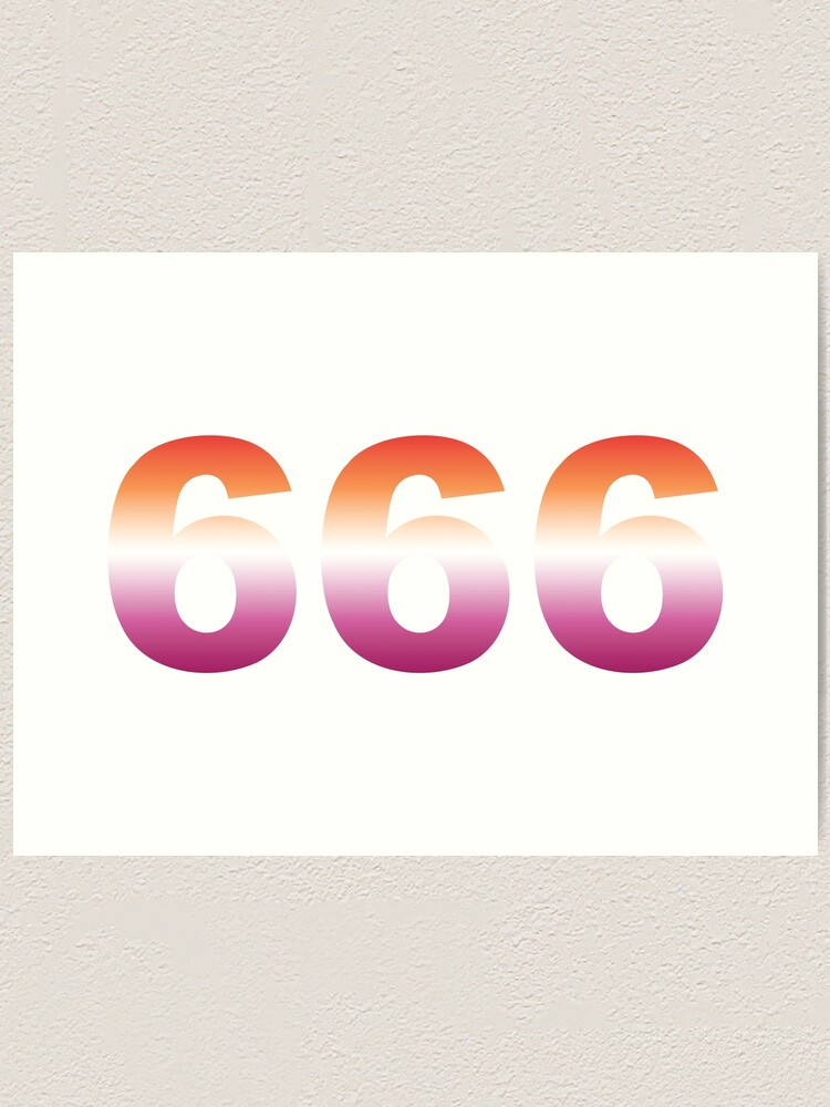 "666 Devil Number Pride Flag Gradient Lesbian" Art Print for Sale by ...