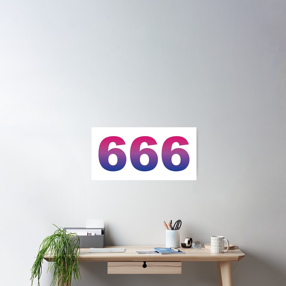 "666 Devil Number Pride Flag Gradient Bisexual" Poster for Sale by ...