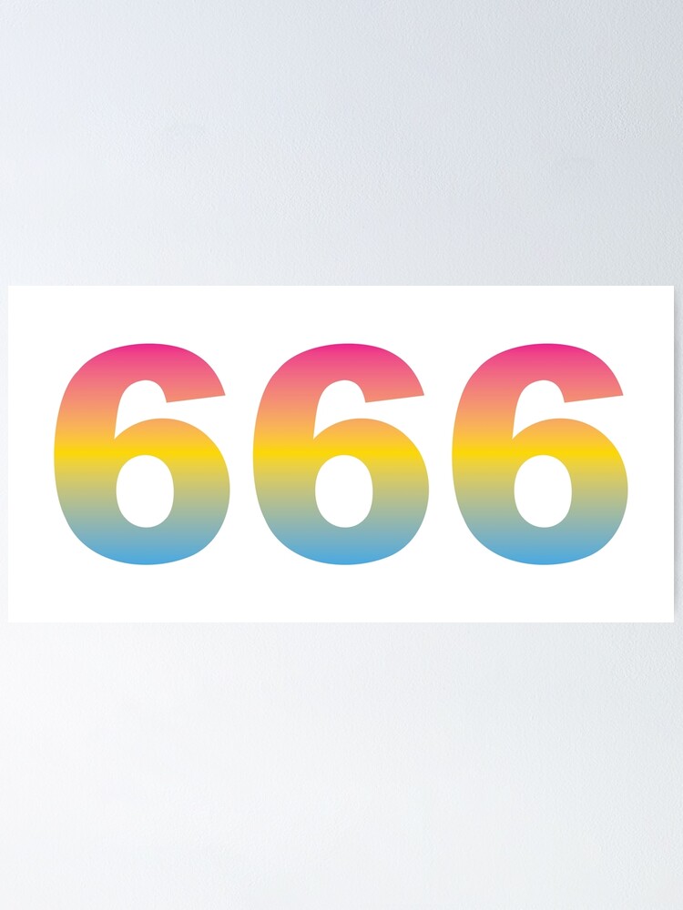 "666 Devil Number Pride Flag Gradient Pansexual" Poster for Sale by ...