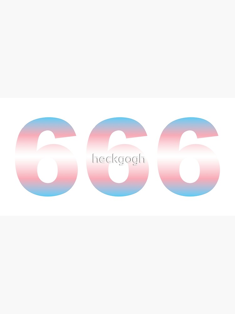 "666 Devil Number Pride Flag Gradient Transgender" Poster by heckgogh ...