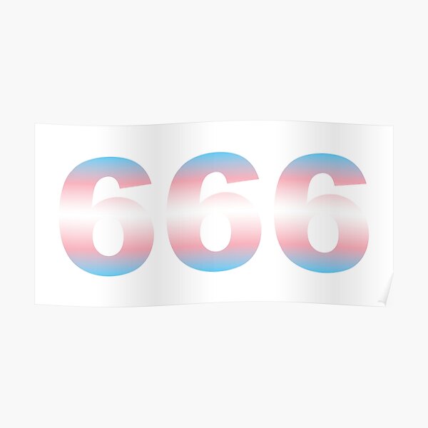 "666 Devil Number Pride Flag Gradient Transgender" Poster by heckgogh ...