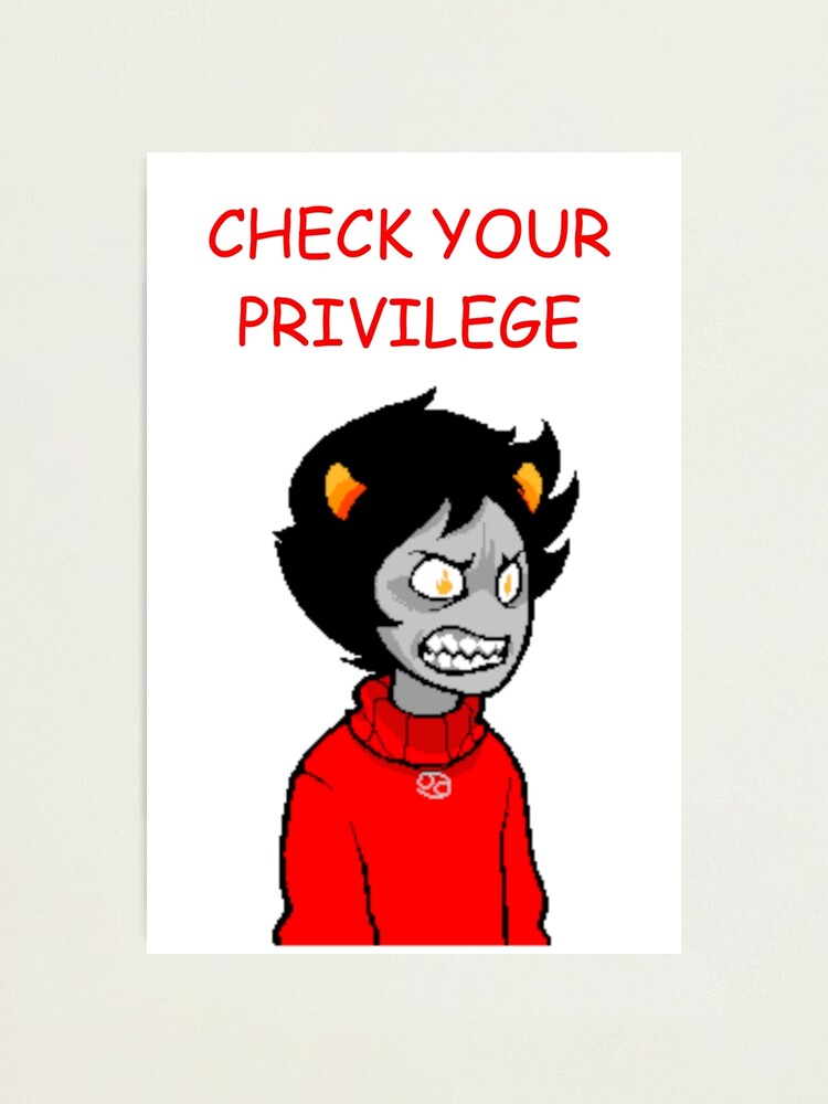 "maybe you should check your privilege" Photographic Print for Sale by ...